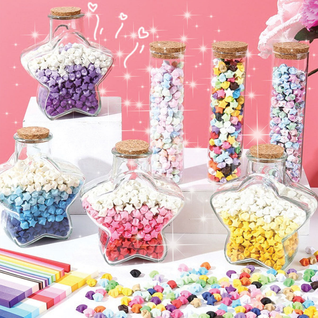 Origami Stars Bright Pastel Colors Paper Souvenirs Giveaways Assorted ...