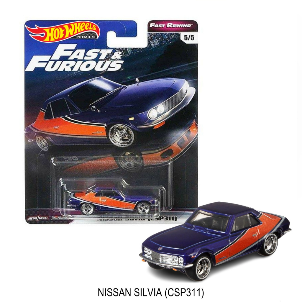 1 Original Licensed Diecast Car Set HotWheels Fast Furious Rewind Model ...