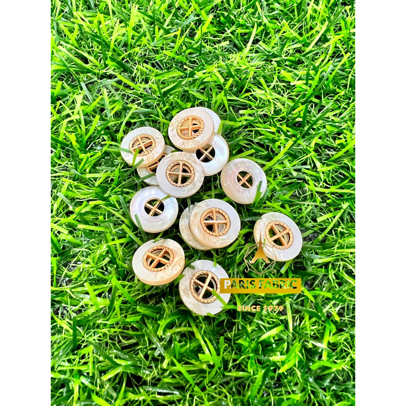 Japanese Imported Buttons Round Marble Pattern Circle Shape Pack Of 5 ...