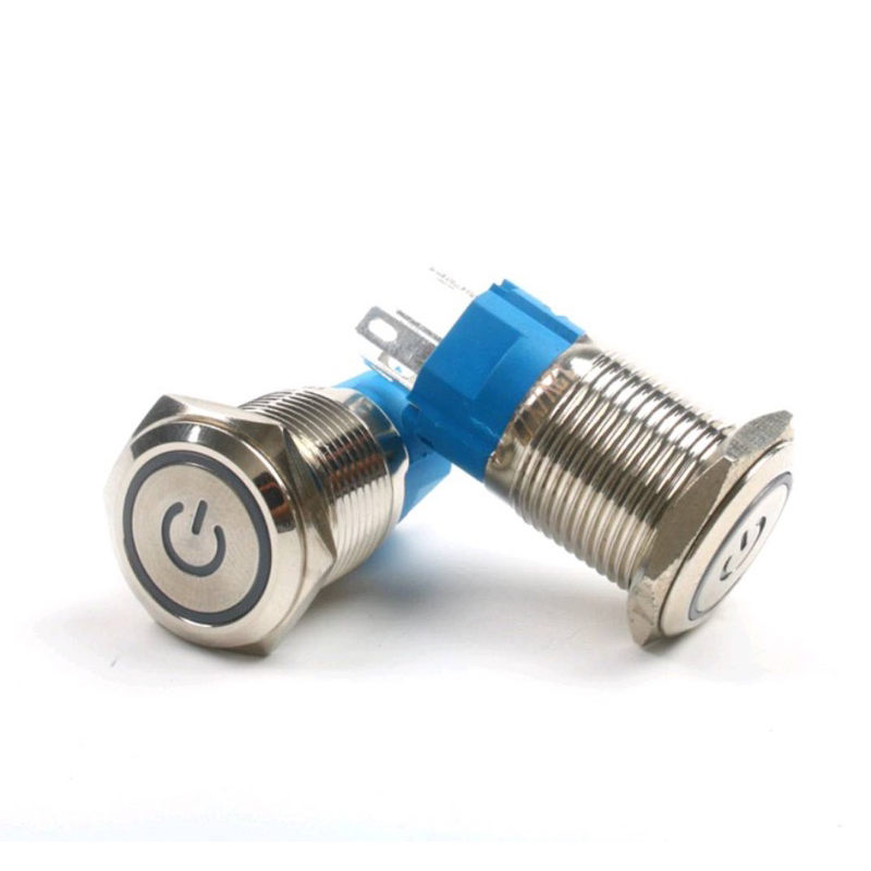 16mm vip Light Switch Stainless Steel With Indicator 12V-14V (Head Only ...