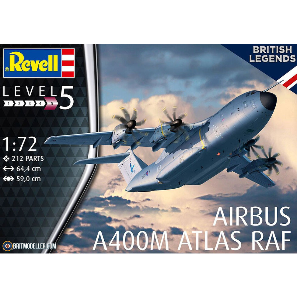 Plastic Model Assembled REVELL Scale 1/72 Airbus A400M Atlas RAF (03822 ...