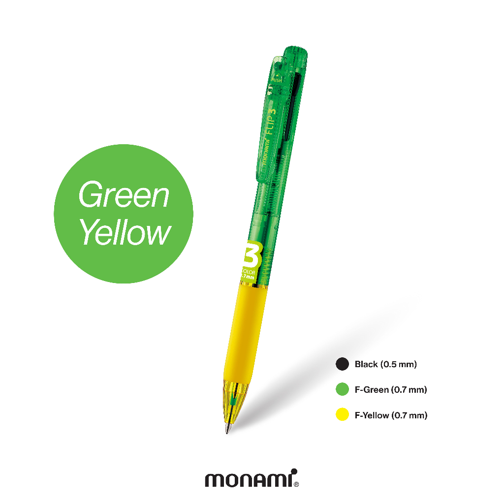 Monami Ballpoint Pen 3 System Flip 3 Model Reflective Color | Shopee ...