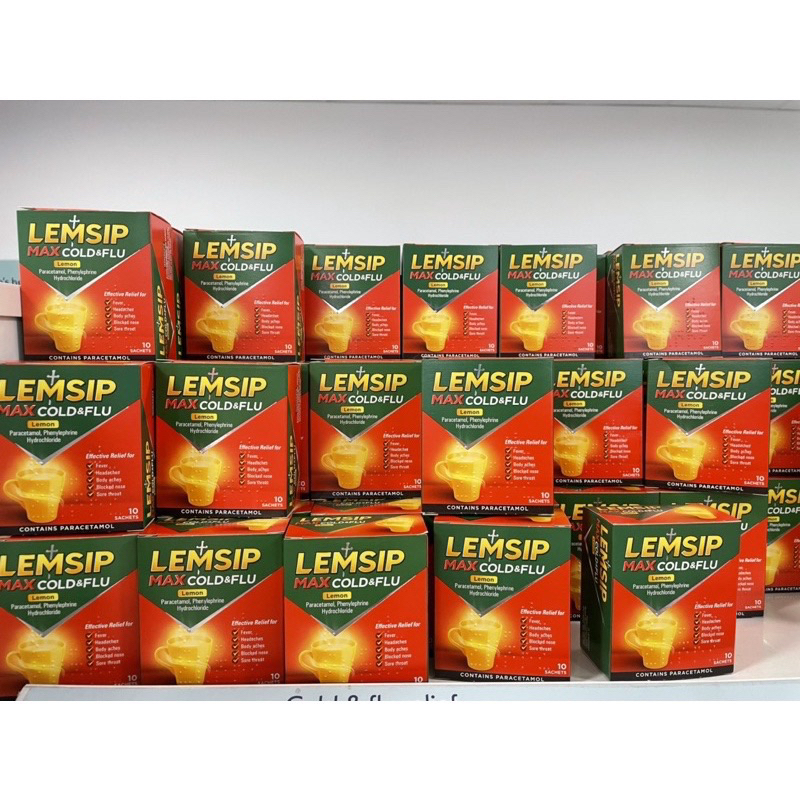 LEMSIP MAX cold & flu Lemon Flavour Reduce Fever | Shopee Philippines