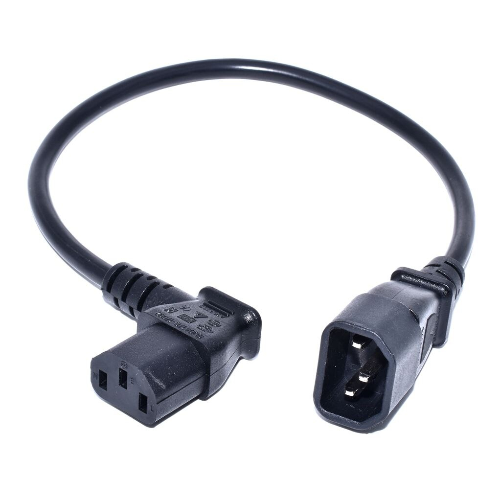 IEC 320 C14 Male To C13 Female Plug Pdu/Ups Connector Wire Angle Up ...