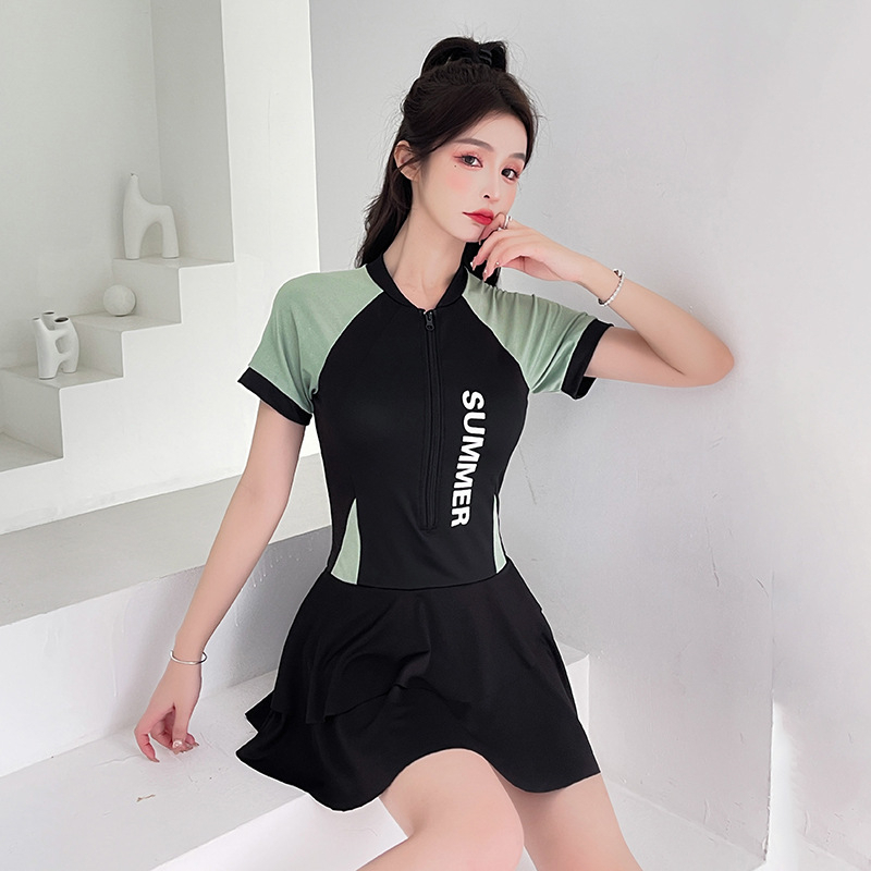 Sporty One Piece Swimsuit With Lining And Sponge (8163) | Shopee ...