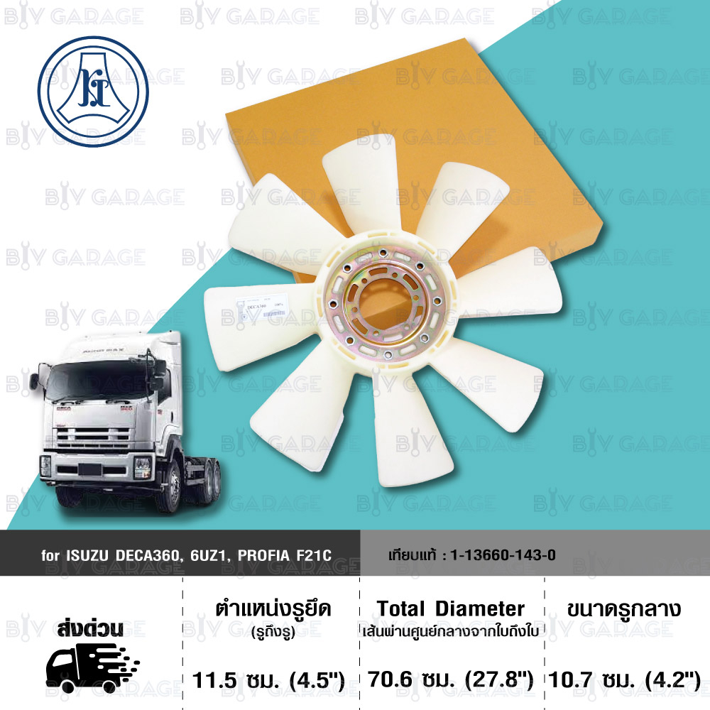 KT Car Radiator Fan Blade ISUZU DECA360 6UZ1 PROFIA F21C Deka 360 Lorry ...