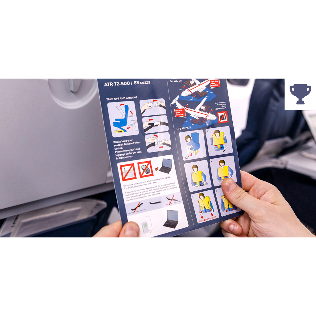 Aircraft Safety card pamphlet airline Aviation Cards | Shopee Philippines