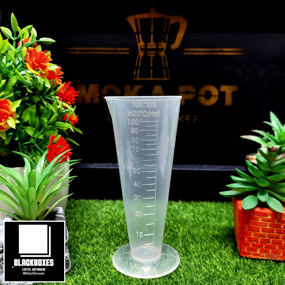Measuring Cup 100ml Conical Heat-Resistant Plastic Can Stand. Pour ...