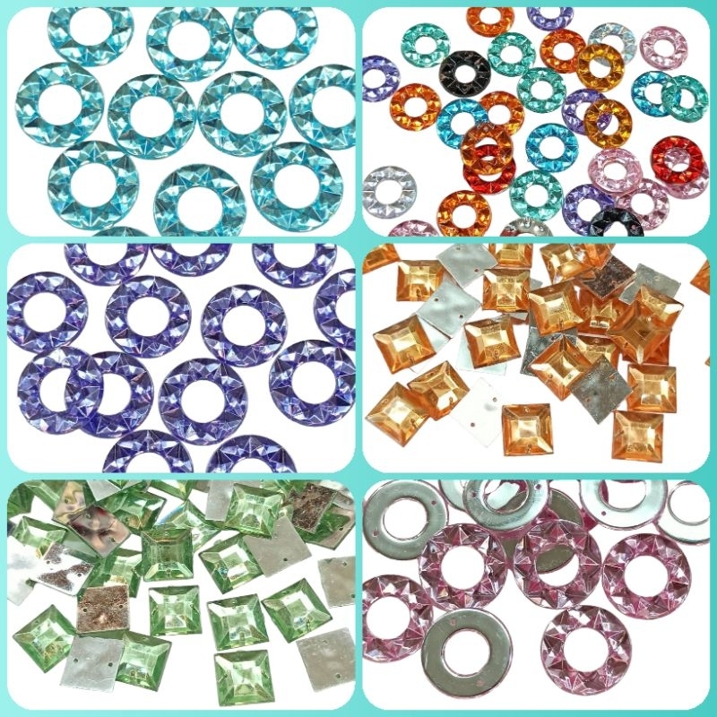 Crystal Donut Square Size 17 21 Mm Many Colors To Choose From (Volume ...