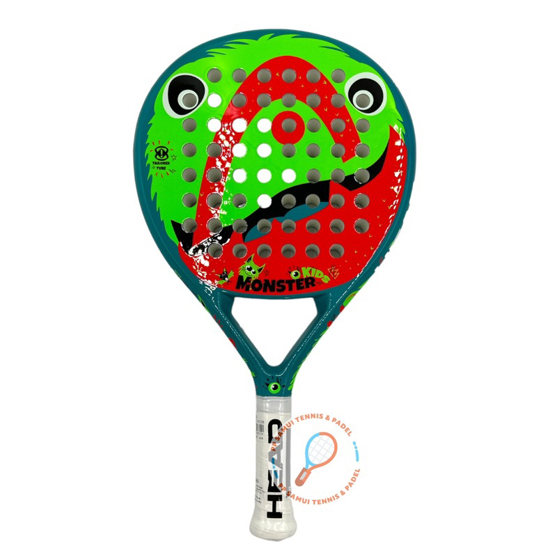 Padel Kids tennis Junior kid Racket Head Monster Neon Color Cartoon ...