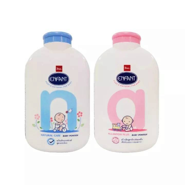 ENFANT Baby Powder Natural Care 200 g. (Blue Pink Size 200 g.) | Shopee ...