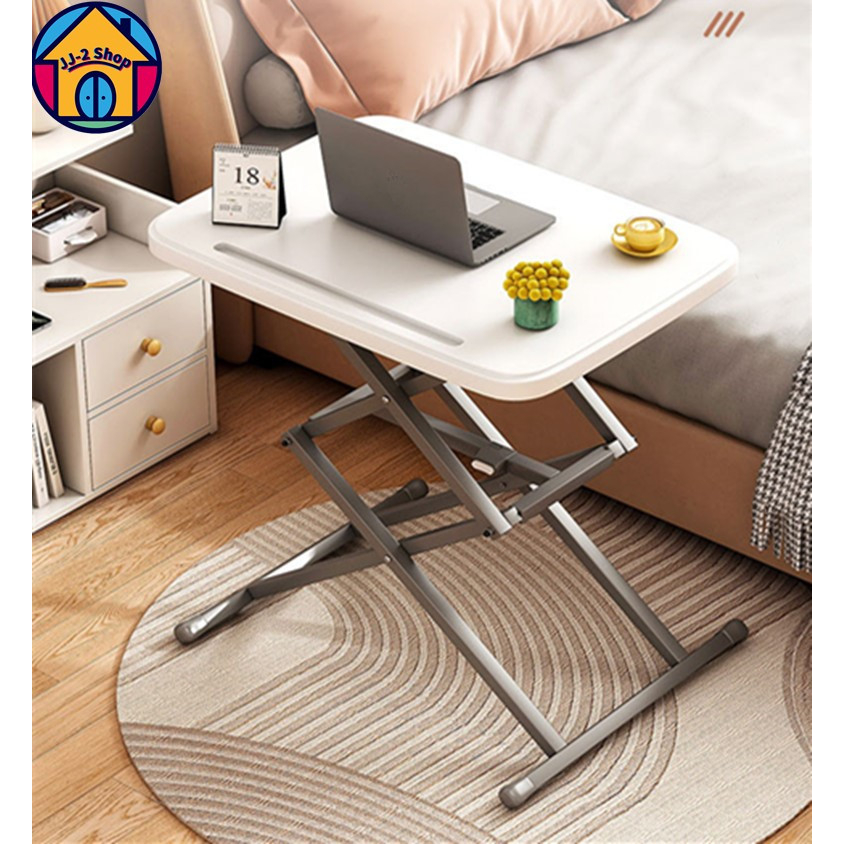 White Office Table Up And Down Retractable Steel Leg | Shopee Philippines