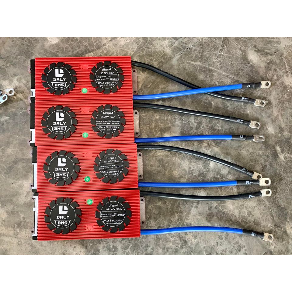 BMS Daly 100A/100A LiFePo4 NMC Li-on 100A/4s 7s 8s 12s 14s 16s 20s 24s 12v 24v 36v 48v 60v 72v ...