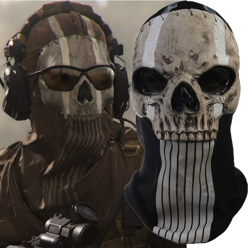 Half Face Mask Ghost Call of Duty Simon "Ghost" Riley Character Cosplay ...
