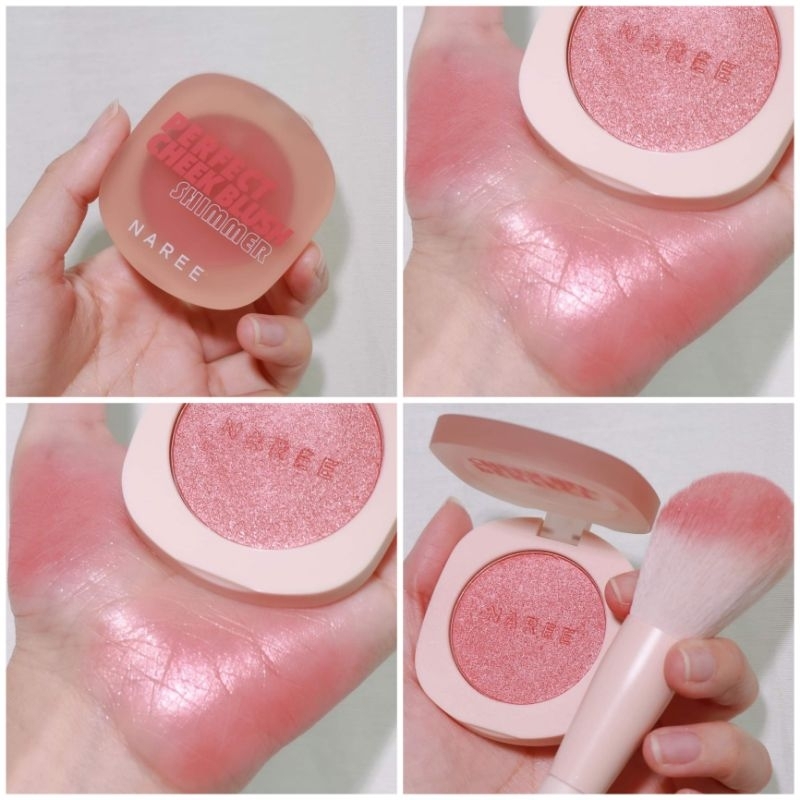 Nareemakup Blush Shimmering Lightly Red Pink Tone. Blushes The Skin Is ...