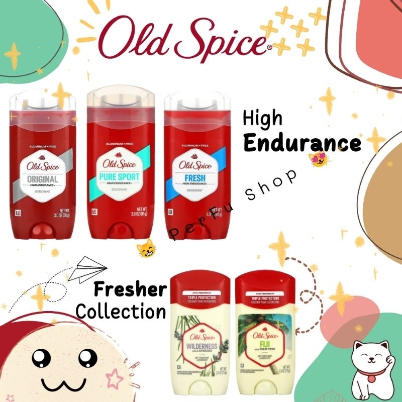 OLD SPICE Deodorant High Endurance & Fresher Collection.. | Shopee ...