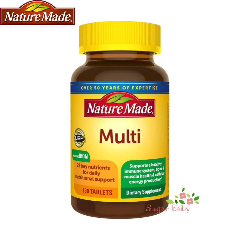 Nature Made Multi Complete with Iron 130 Tablet Multivitamin with 130 ...