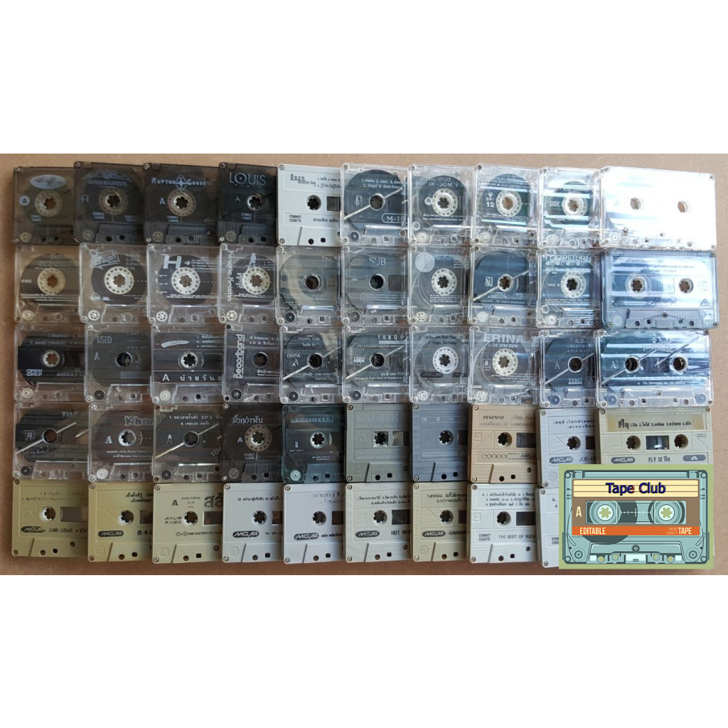 Music Tapes (Empty Roll No Cover) Per [Set 6] Thai Second Hand Cassette ...