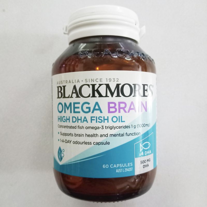 Blackmores Omega Brain High DHA Fish Oil 60 Capsules 60 Vitamins 60 ...