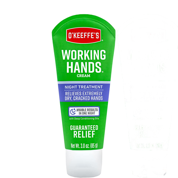 1 O'Keeffe's Working Hands Night Treatment Hand Cream 3.5 Oz Tube ...