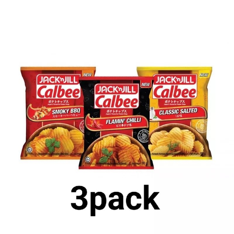 Jack'n Jill Calbee potato (chips 60g × 3pack) | Shopee Philippines