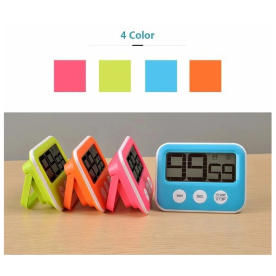 Big LCD Screen Digital Scrolling Countdown Kitchen Timer Clock Large ...