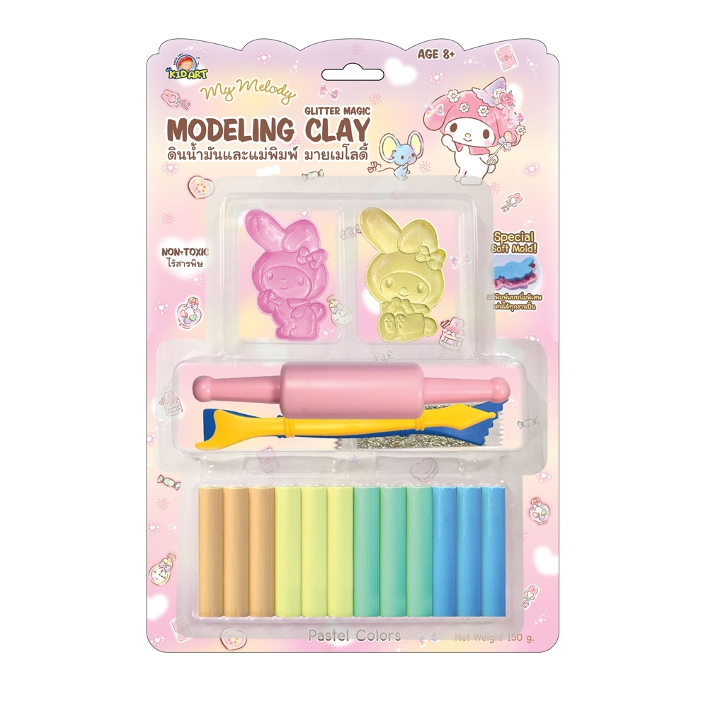 Sanrio Plasticine 150g My Melody Mold Glitter Megic Modeling Clay 150g ...