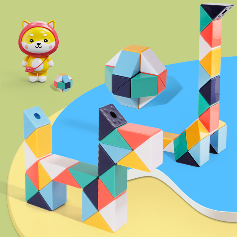 Rubik's Snake Magic 24 6 48 60 72 Blocks Variety Ruler Day Folding ...