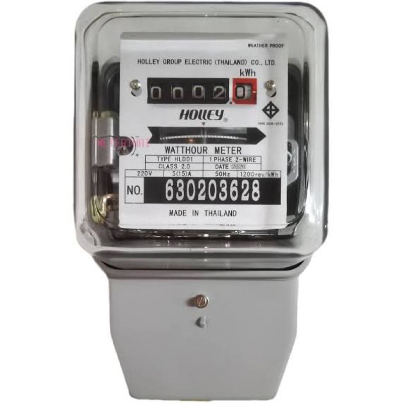 Holley Electric Meter Watt-Hour 2 Wires 5(15)A 220v | Shopee Philippines