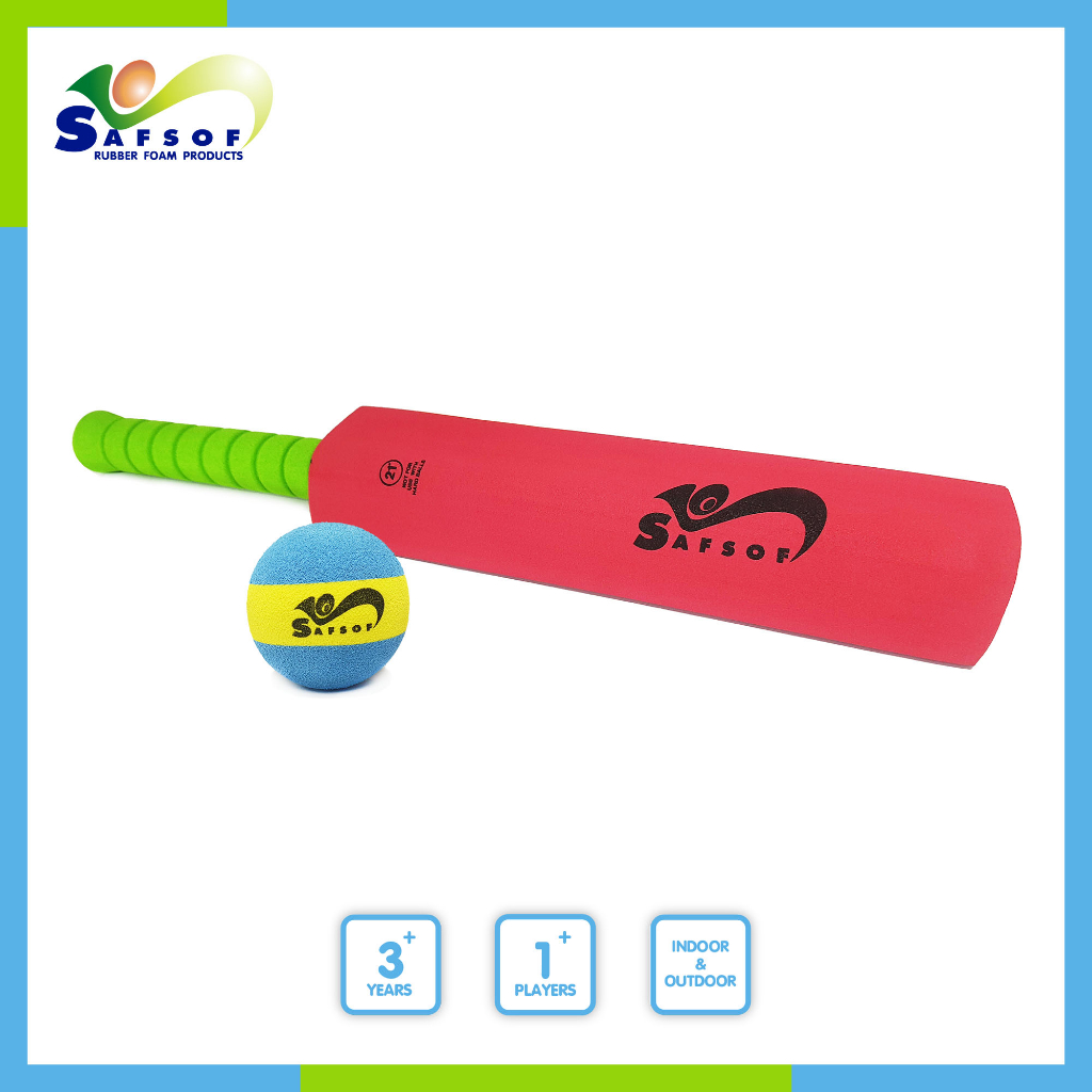 Safsof Cricket Bat Rubber Toy Sponge Rubber-Covered Model CKS-21 (P ...