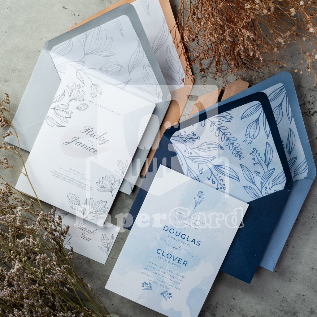 European Fiddle Premium Vintage-Flower Card Envelope Wedding Size 5x7 ...