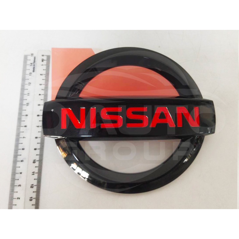 Logo Attached To The Rear Cover Black With Red Letters For NISSAN ...
