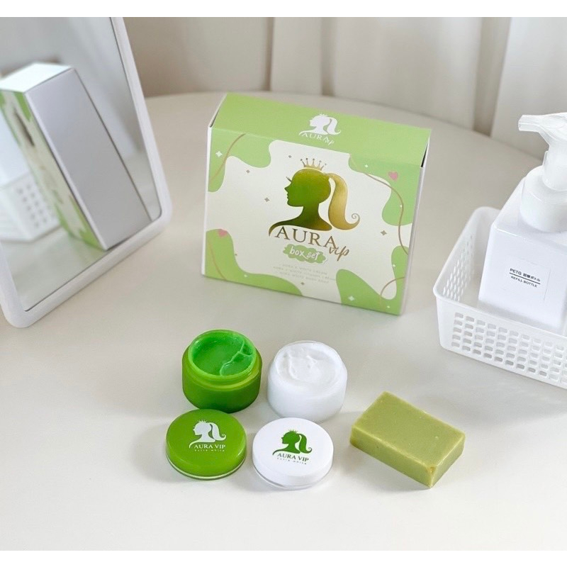 Aura VIP Cream (Set Of 3 Pieces) Nourishes The Skin To Be Smooth And ...