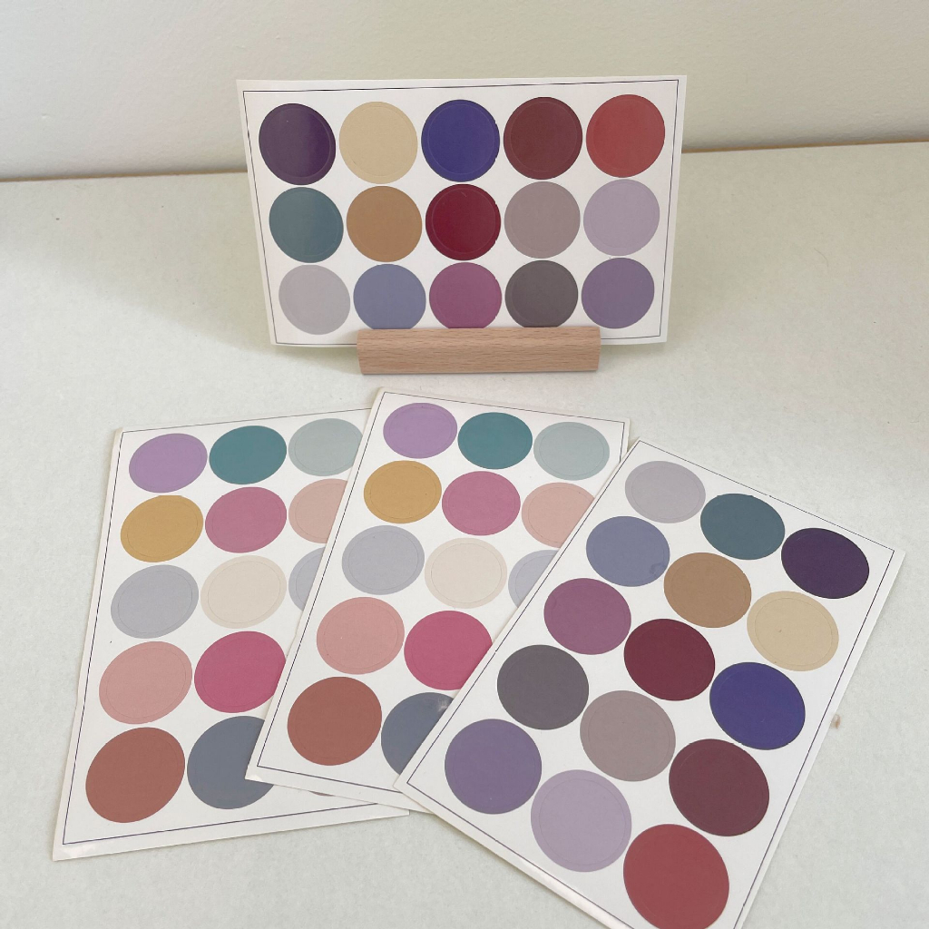 OurHome Ins Color Dot Stickers Morandi Sealing Wall Card DIY | Shopee ...