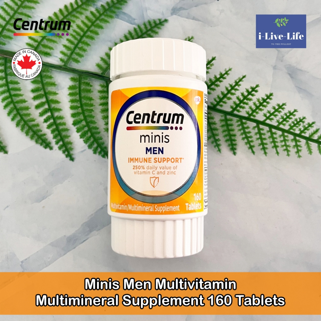 Centrum-Minis Men Multivitamin Multimineral Supplement 160 Tablets ...