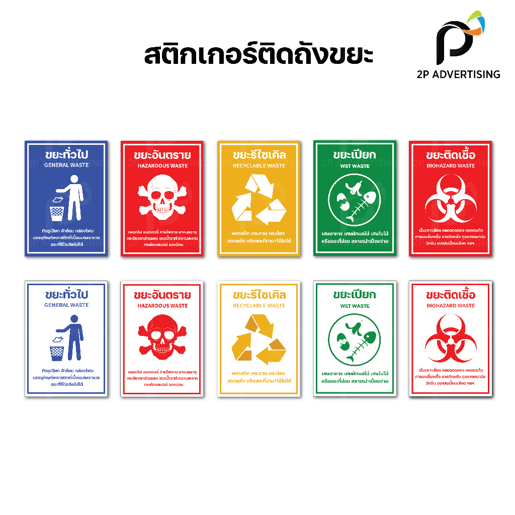 Trash Label Sticker Dustbin Matte 3 Size | Shopee Philippines