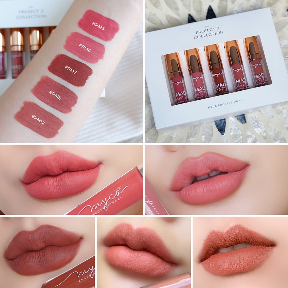 MYCA (Mica) THE PROJECT Z COLLECTION LIP SET 5-Piece Lipstick Matte ...