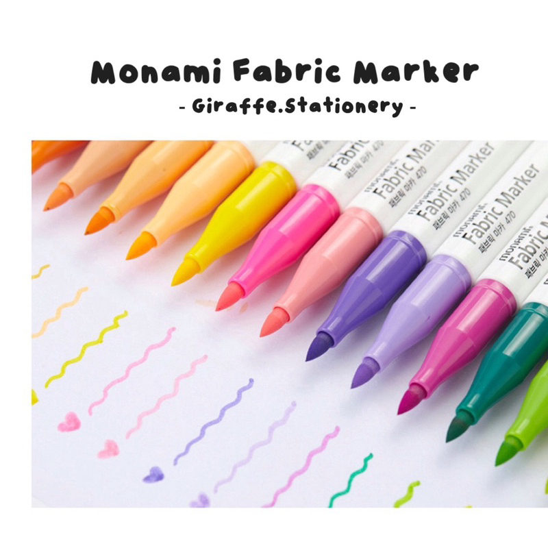 Monami Fabric Marker 470popular Writing Pen In Korea Can't Wash ...