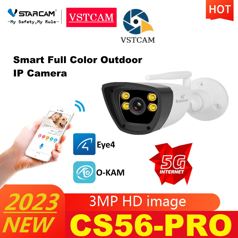 Vstarcam CS56-PRO 3MP Resolution Wireless Cctv Outdoor Camera Color ...