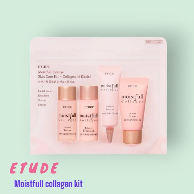 (Authentic Thai Label) ️ ETUDE Moistfull Collagen Intense Kit 4 items ...