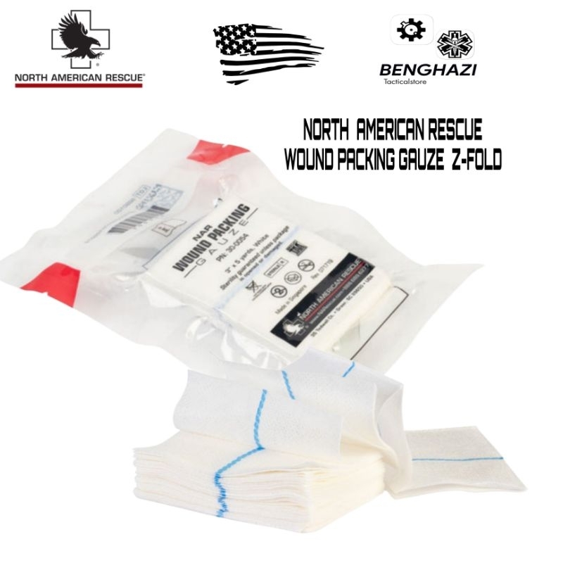 NORTH AMERICAN RESCUE WOUND PACKING GAUZE Z-FOLD USA | Shopee Philippines