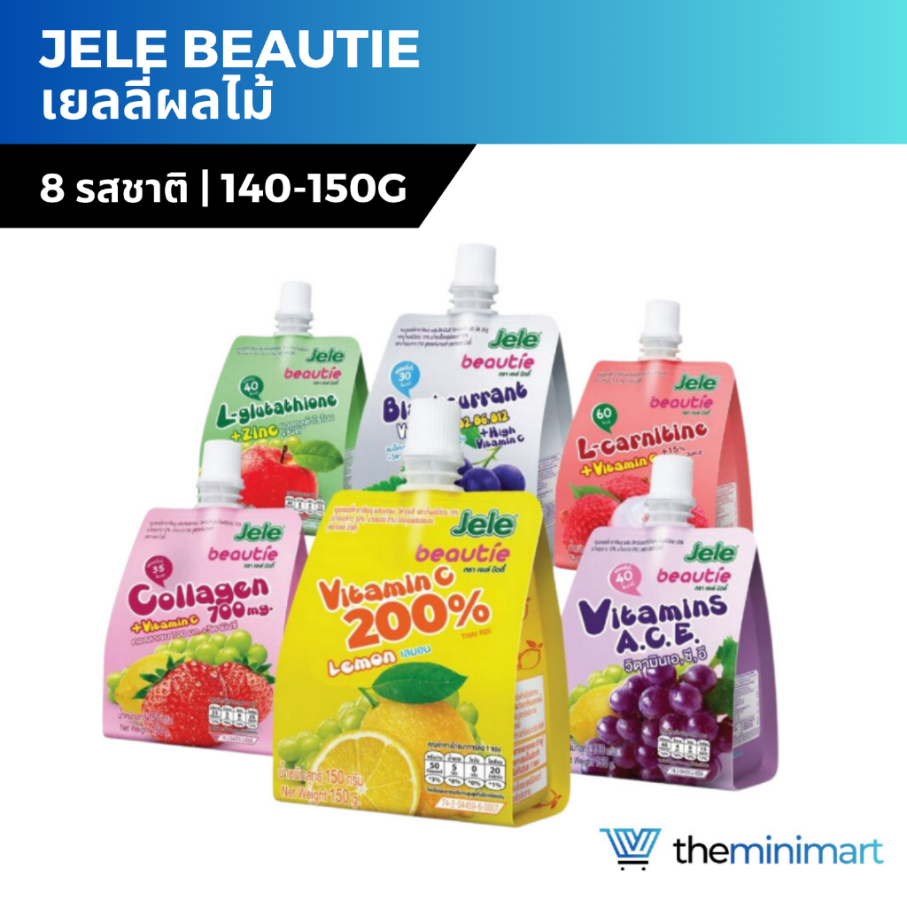 Jele Beautie Fruit Jelly Contains Vitamin Collagen Low Calorie 140/150g ...