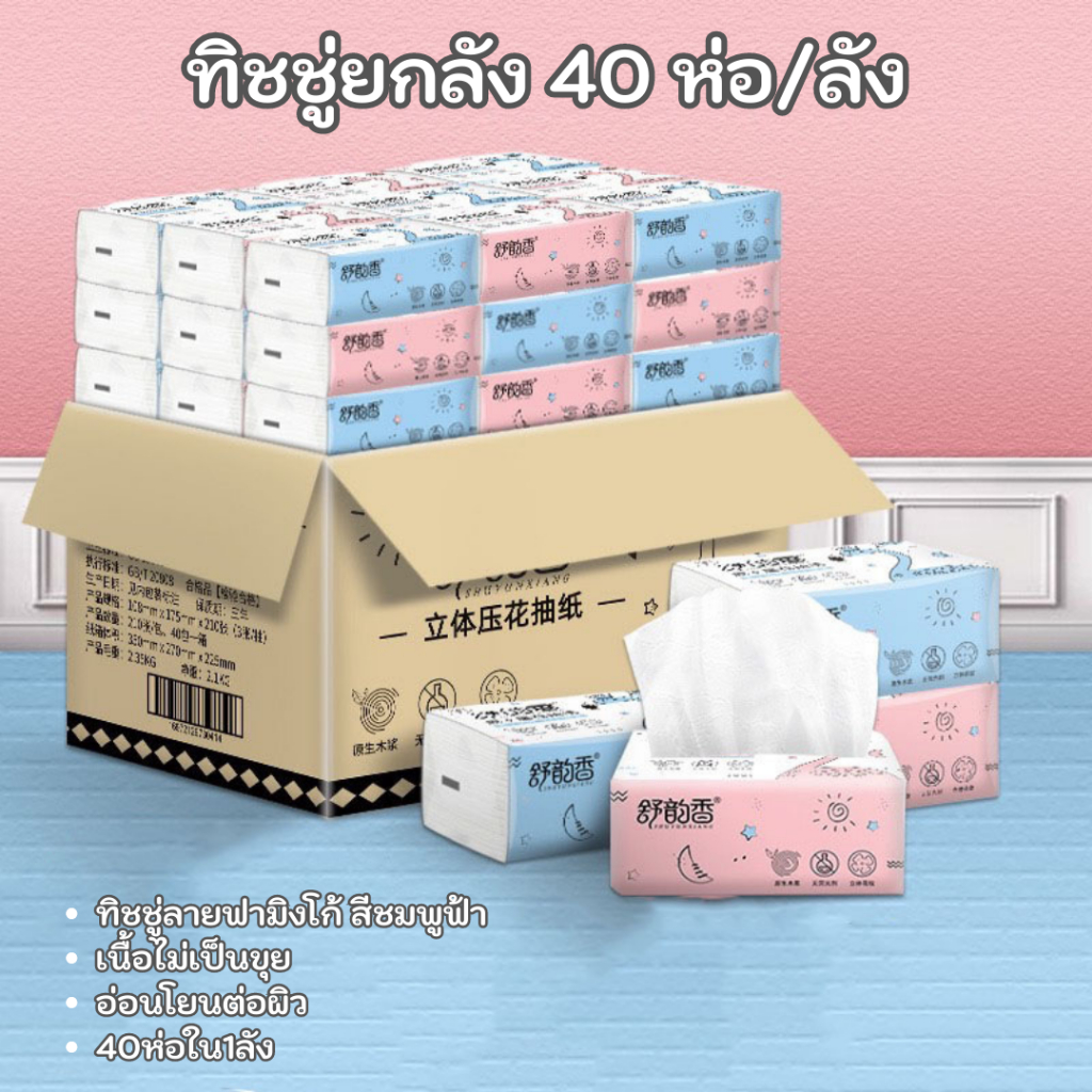 Product Tissue Paper Box (1 Carton Contains 40 Packs) 1 Pack 70 Sheets ...