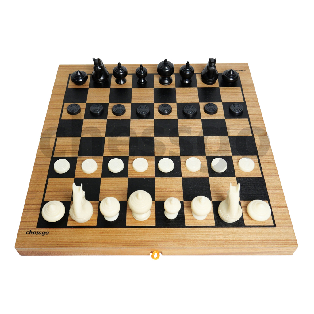 (Thai Sports Association) Thai Chess Set Folded Wood Black Screen ...