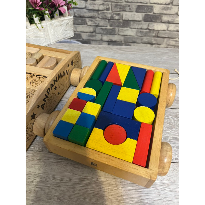 Wooden Stackable Blocks Enhance Development With Buckets Of Wheels For ...