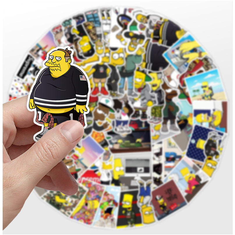 New The Simpsons 50 Sheet Waterproof Pvc Sticker Simpson USA CARTOON ...