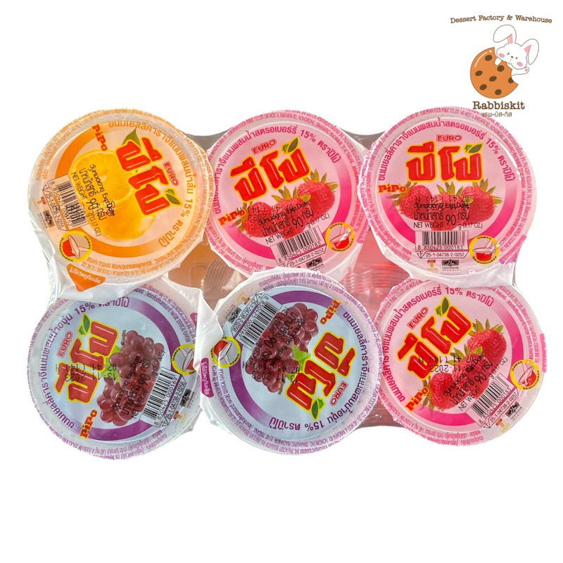 Pipo Fruit Jelly Cup Mixed With Spoon Edible Scoop 5 Baht Site 6 Cups ...