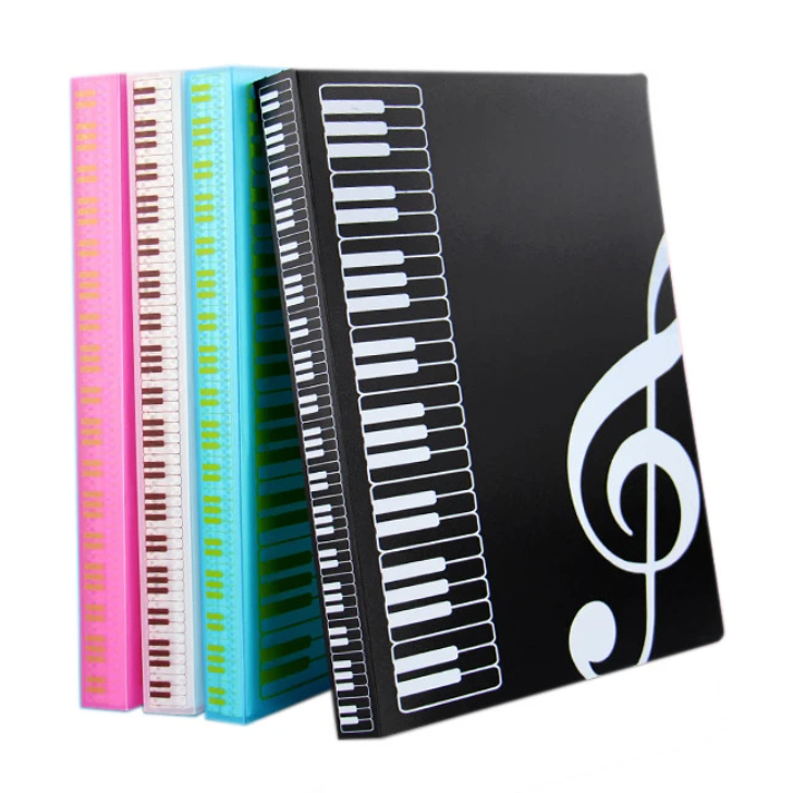 Music Note Folder Sheet Piano Notebook A4 Size Document Holder Storage ...