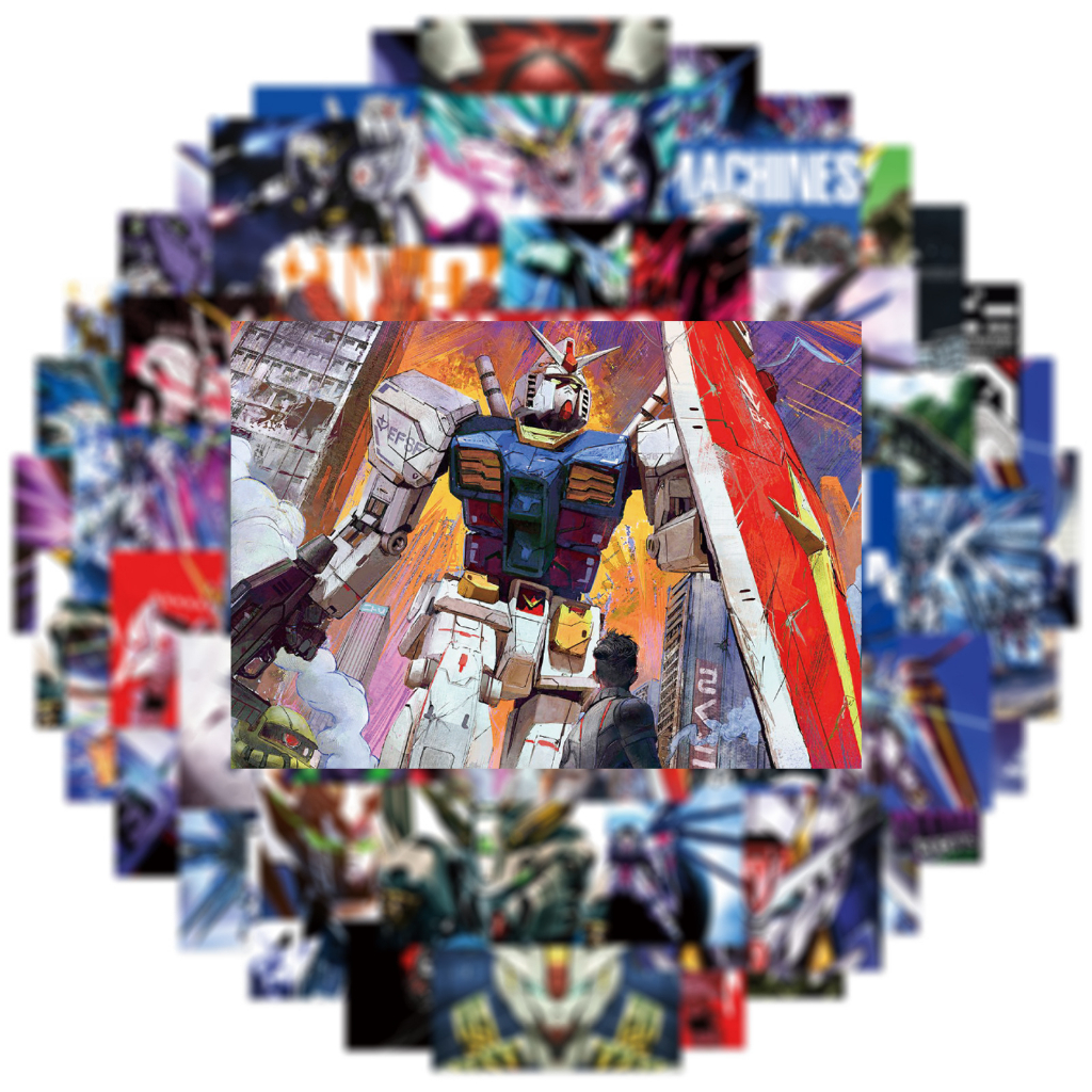 Gundam Bandai Namco Waterproof Sticker Different Styles square poster ...