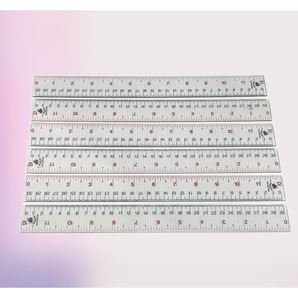 Hard Plastic Standard Ruler 12inch 30cm Clear Colour | Shopee Philippines